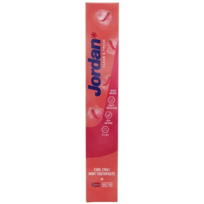 JORDAN, Clean & Fresh Adult Toothpaste Cool Chili Mint 75g | Watsons ...