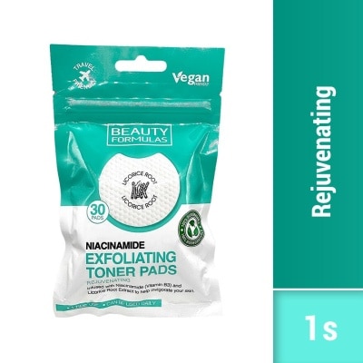 BEAUTY FORMULAS, Niacinamide Exfoliating Toner Pads 30s | Watsons Malaysia