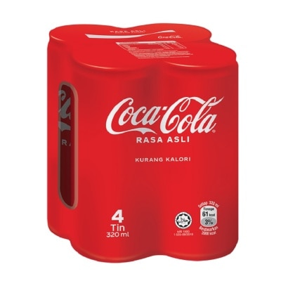 COCA-COLA, Rasa Asli Can 4x320ml | Watsons Malaysia