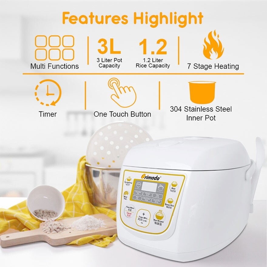 PRIMADA, Smart Rice Cooker PSCL301 | Watsons Malaysia