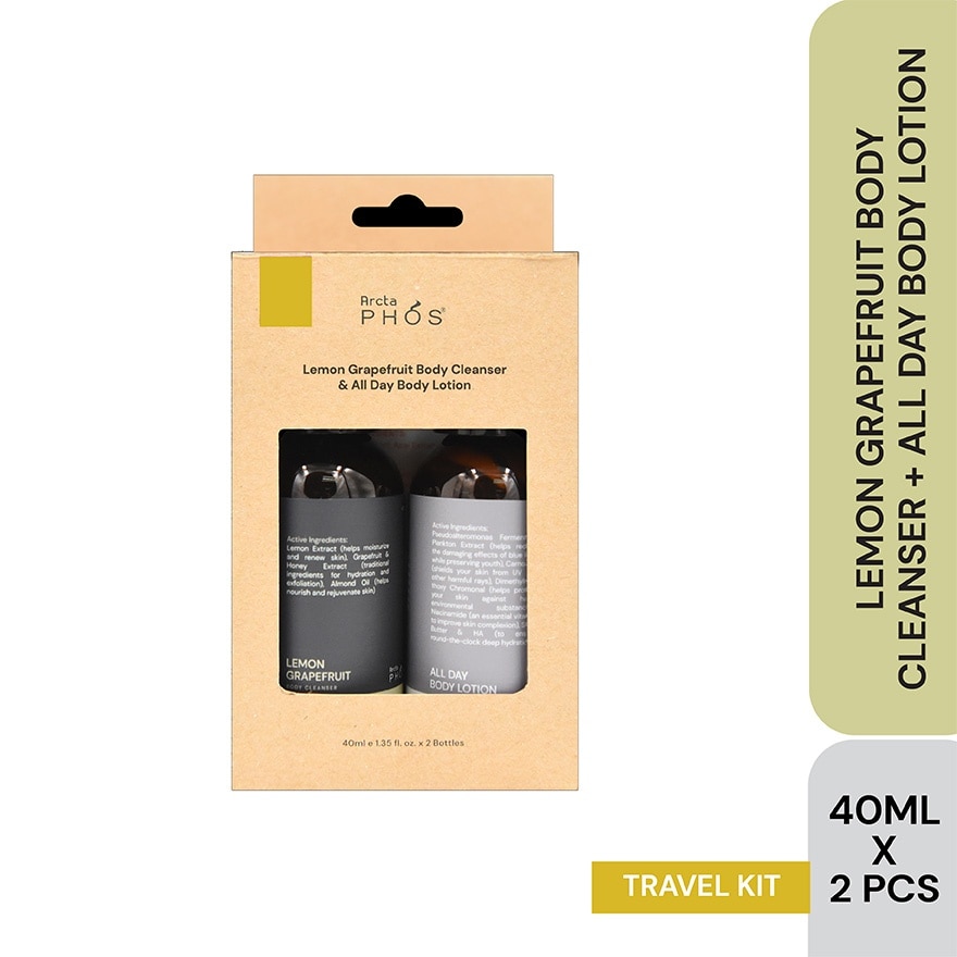 ARCTAPHOS, Lemon Grapefruit Body Cleanser 40ml + All Day Body Lotion ...