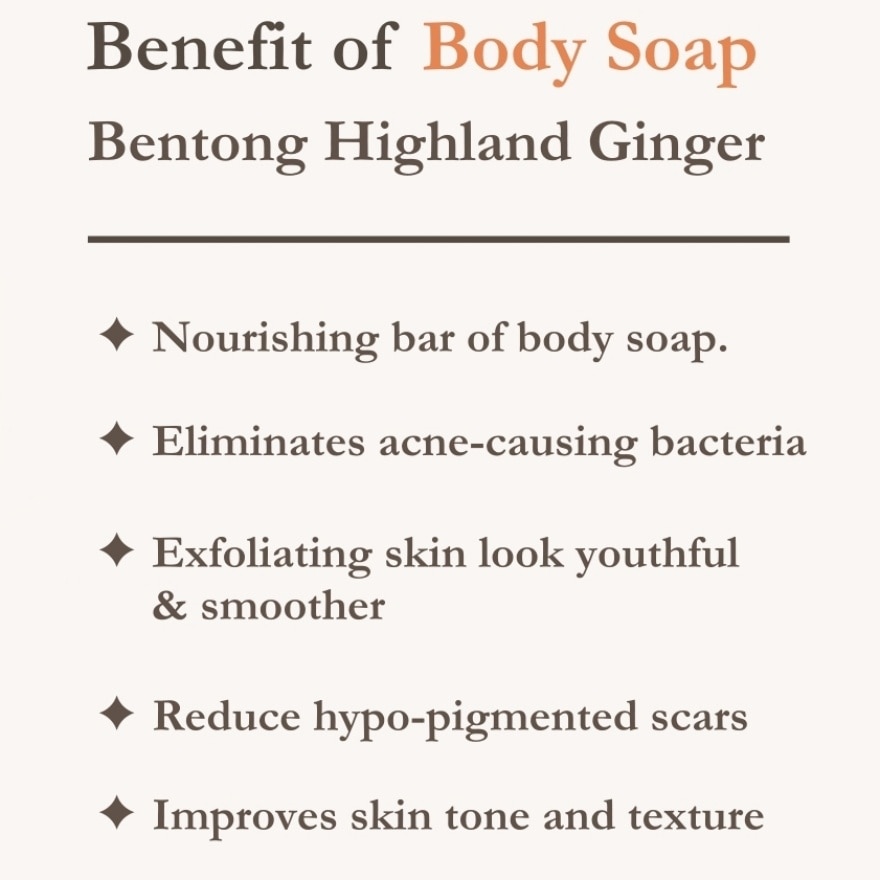 CHEONG HOONG, Bentong Highland Ginger Body Soap 50g | Watsons Malaysia