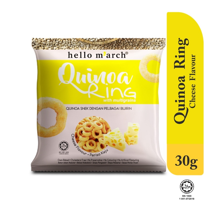 HELLO MARCH, Quinoa Ring Cheese Flavour 30g | Watsons Malaysia