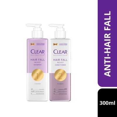 CLEAR, Scalpceuticals Hair Fall Resist Shampoo 300ml & Scalpceuticals ...