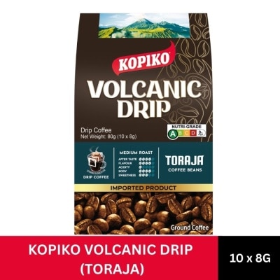 KOPIKO, Volcanic Drip Coffee with Toraja Coffee Beans 10x8g | Watsons ...