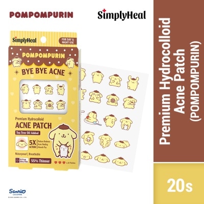SIMPLYHEAL, Pompompurin Day & Night Premium Hydrocolloid Acne Patch 20s ...