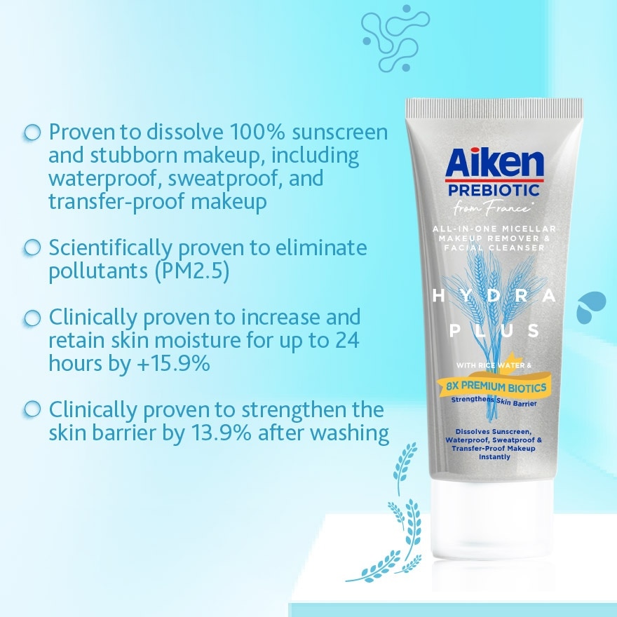 AIKEN, Prebiotic All-In-One Micellar Makeup Remove & Facial Cleanser ...