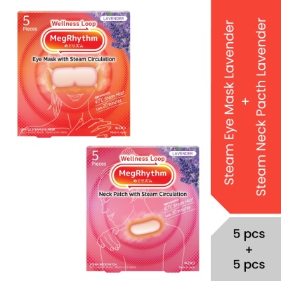 MEG RHYTHM, Steam Eye Mask Lavender 5P + Goodnight Sp Lavender 5P ...