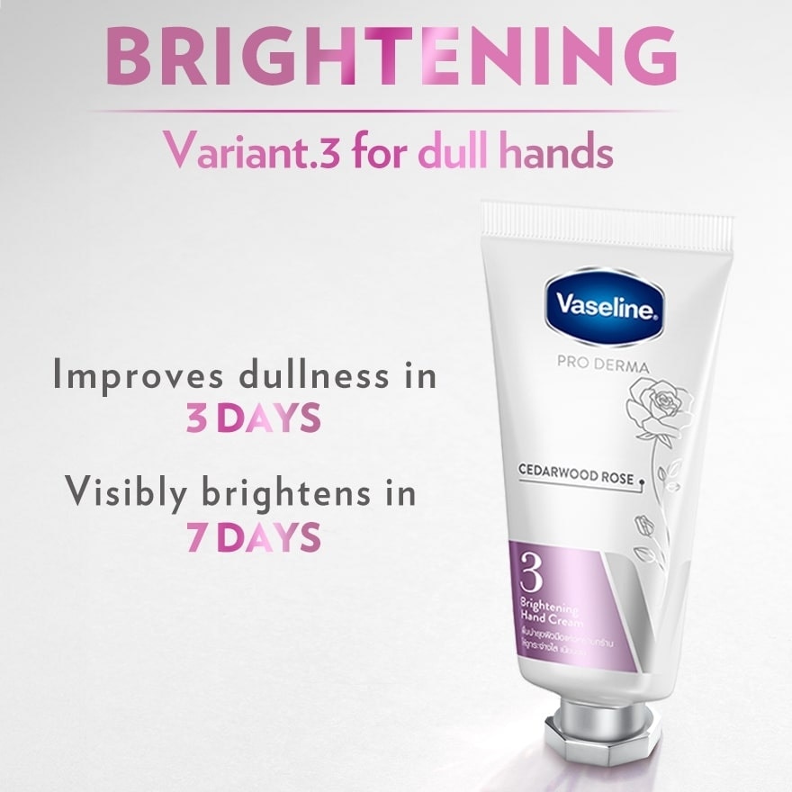 VASELINE, Pro Derma Cedarwood Rose Brightening No.3 Hand Cream 37ml ...