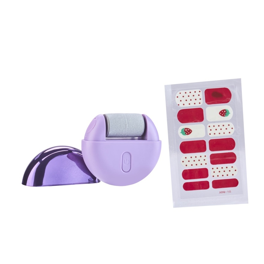 BLOSSOM BEAUTY, USB 2 In 1 Foot Care Purple with Nail Sticker (assorted ...