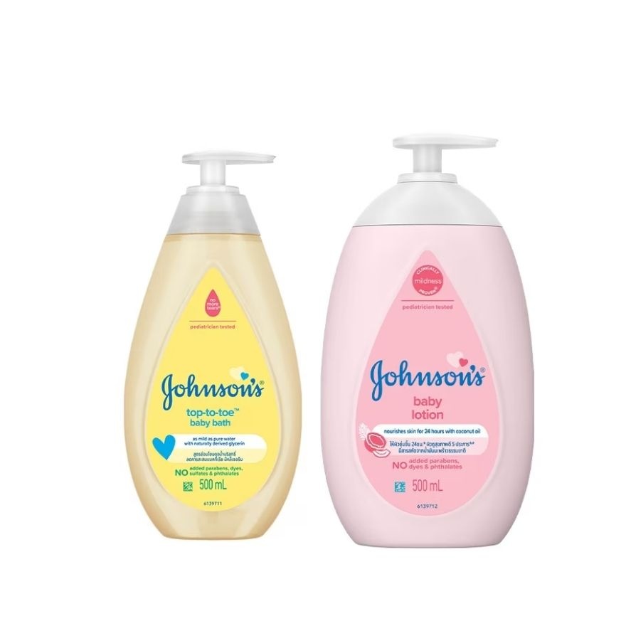 JOHNSON'S, Cottontouch face & body lotion 500ml + baby bath top to toe ...