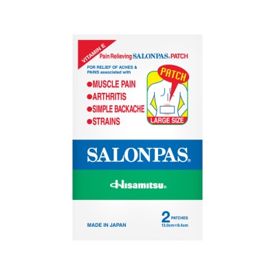 SALONPAS, Pain Relieving Patch Large Size 2s | Watsons Malaysia