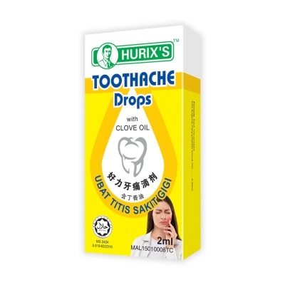 HURIX'S, Toothache Drop with Clove Oil 2ml | Watsons Malaysia