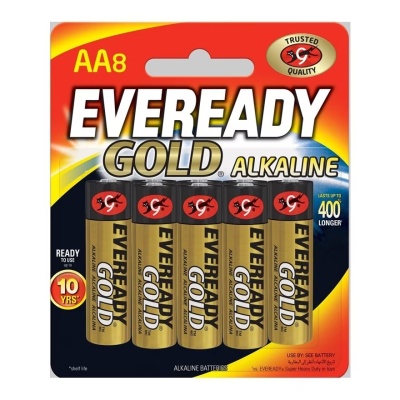 EVEREADY, Gold Alkaline Battery AA 8 pcs/pack | Watsons Malaysia