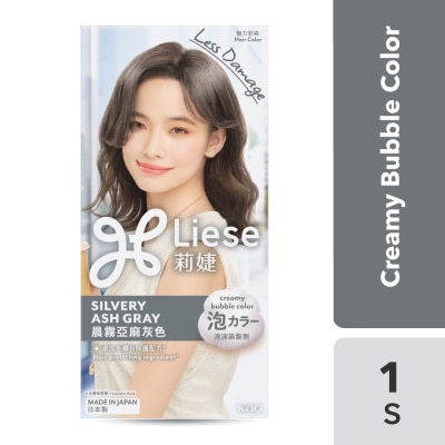 LIESE, Hair Creamy Bubble Color - Silvery Ash Gray 1'S | Watsons Malaysia