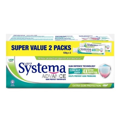 SYSTEMA, Toothpaste Extra Gum Protection 2x130g | Watsons Malaysia