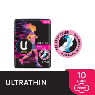 KOTEX, Sport Ultrathin Super Wing Pad 28cm (10s) - Super absorbent ...