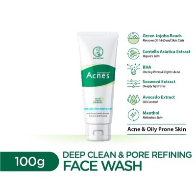 MENTHOLATUM ACNES, Acnes Deep Clean & Pore Refining Wash 100g | Watsons ...