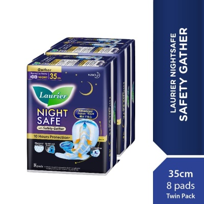 LAURIER, Night Safe With Gather 35cm 2X8S | Watsons Malaysia