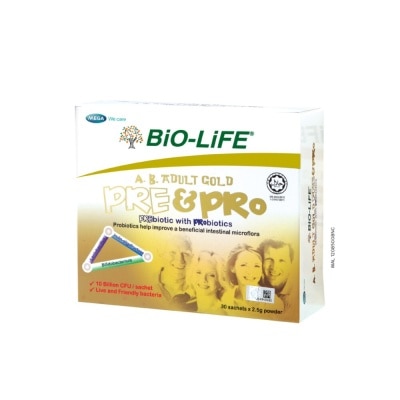 BIO-LIFE, A.B. Adult Gold PRE & PRO 30S | Watsons Malaysia