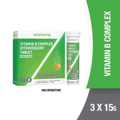WATSONS, Effervescent Vitamin B Complex 3 x 15's | Watsons Malaysia