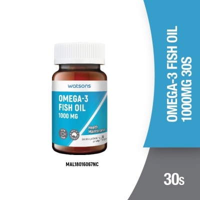 WATSONS, Omega 3 Fish Oil 1000mg 30's | Watsons Malaysia