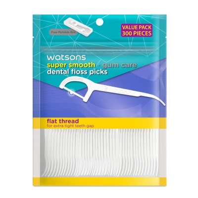 WATSONS, Flat Thread Dental Floss Picks W Portable Box 300S | Watsons ...
